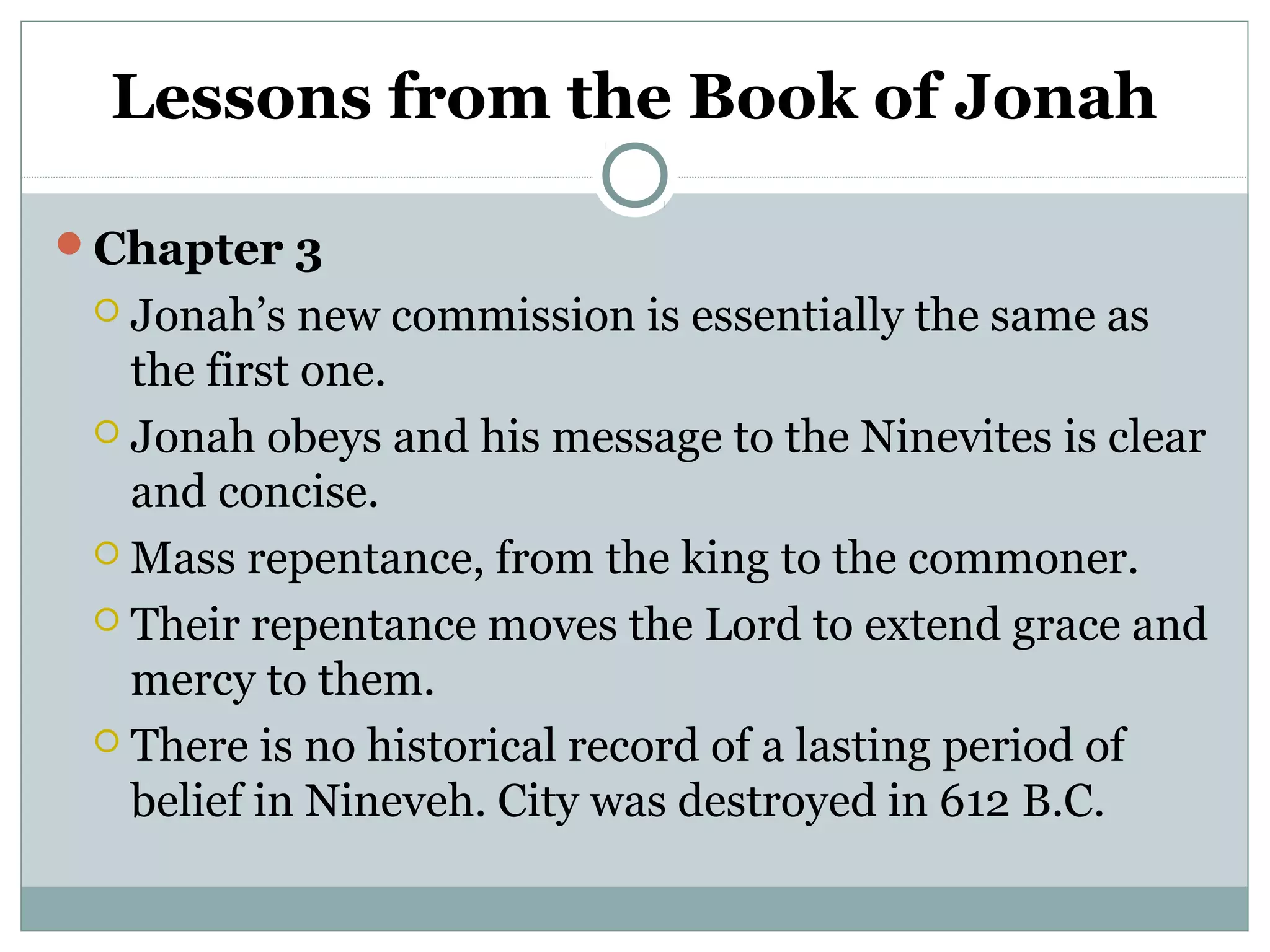 Lessons from Jonah - 3/9/2014 | PPT