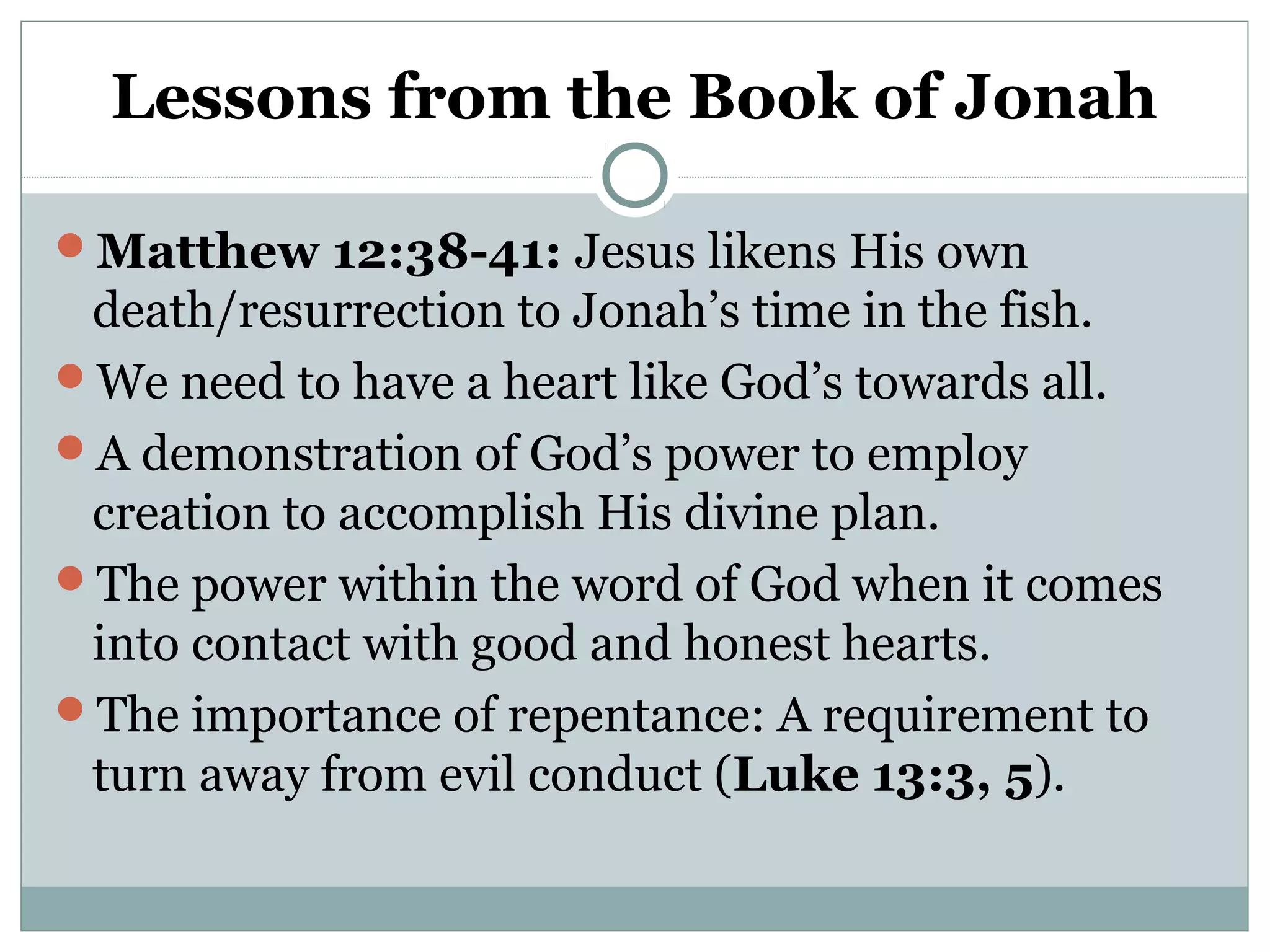 Lessons from Jonah - 3/9/2014 | PPT