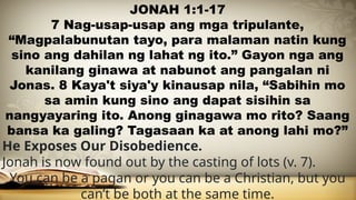 Jonah the Servant who Fled to Niniveh and Share the Word of God | PPTX
