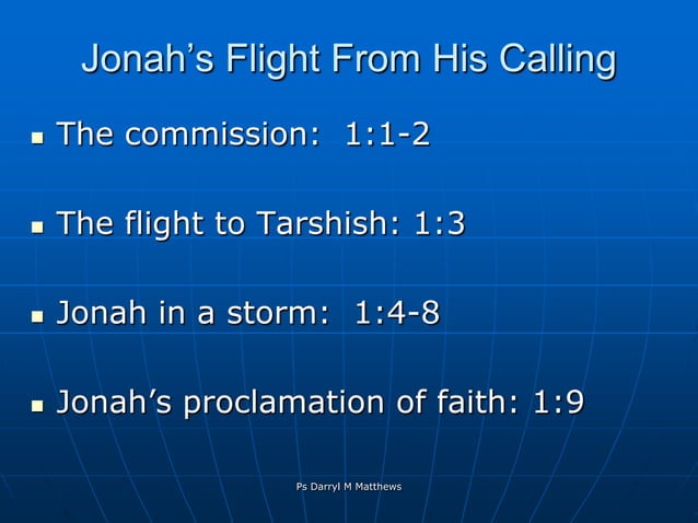 Jonah Session 01 Overview & Chapter 1 | PPTX
