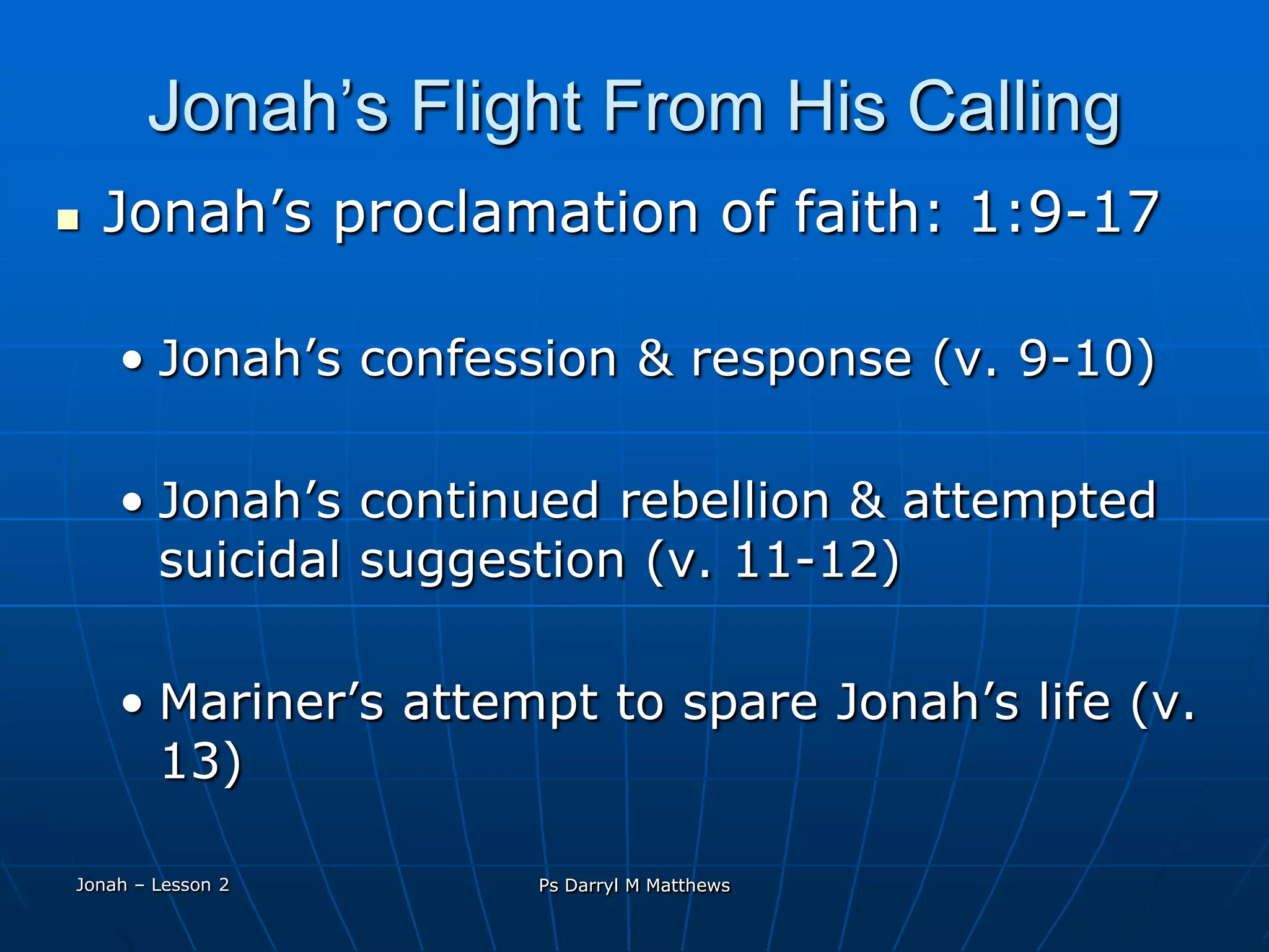 Jonah Session 02 Chapter 1 | PPTX
