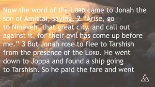 Into the Storm of God's Grace: Jonah 1 | PPTX