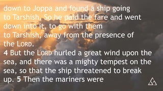 Into the Storm of God's Grace: Jonah 1 | PPT