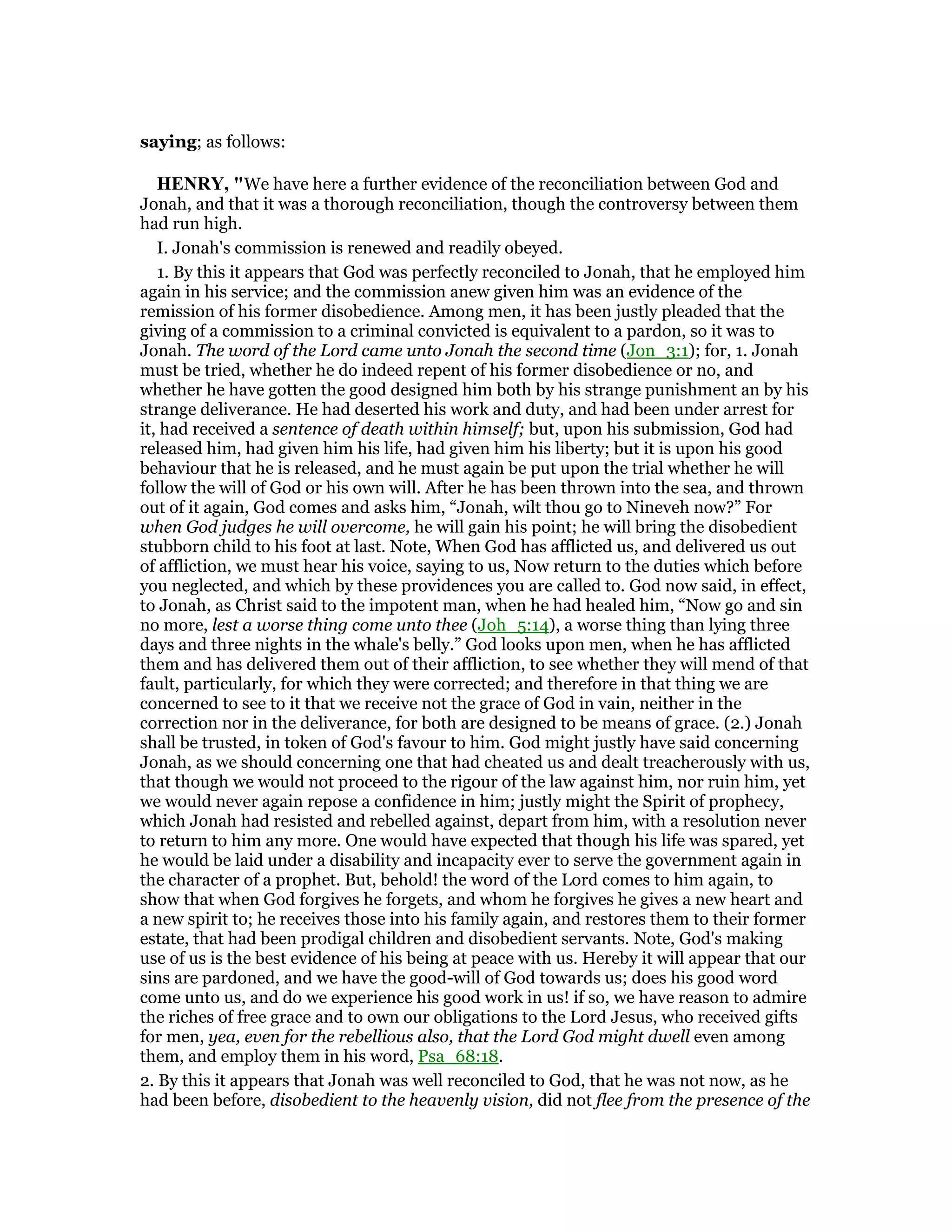 Jonah 3 commentary | PDF