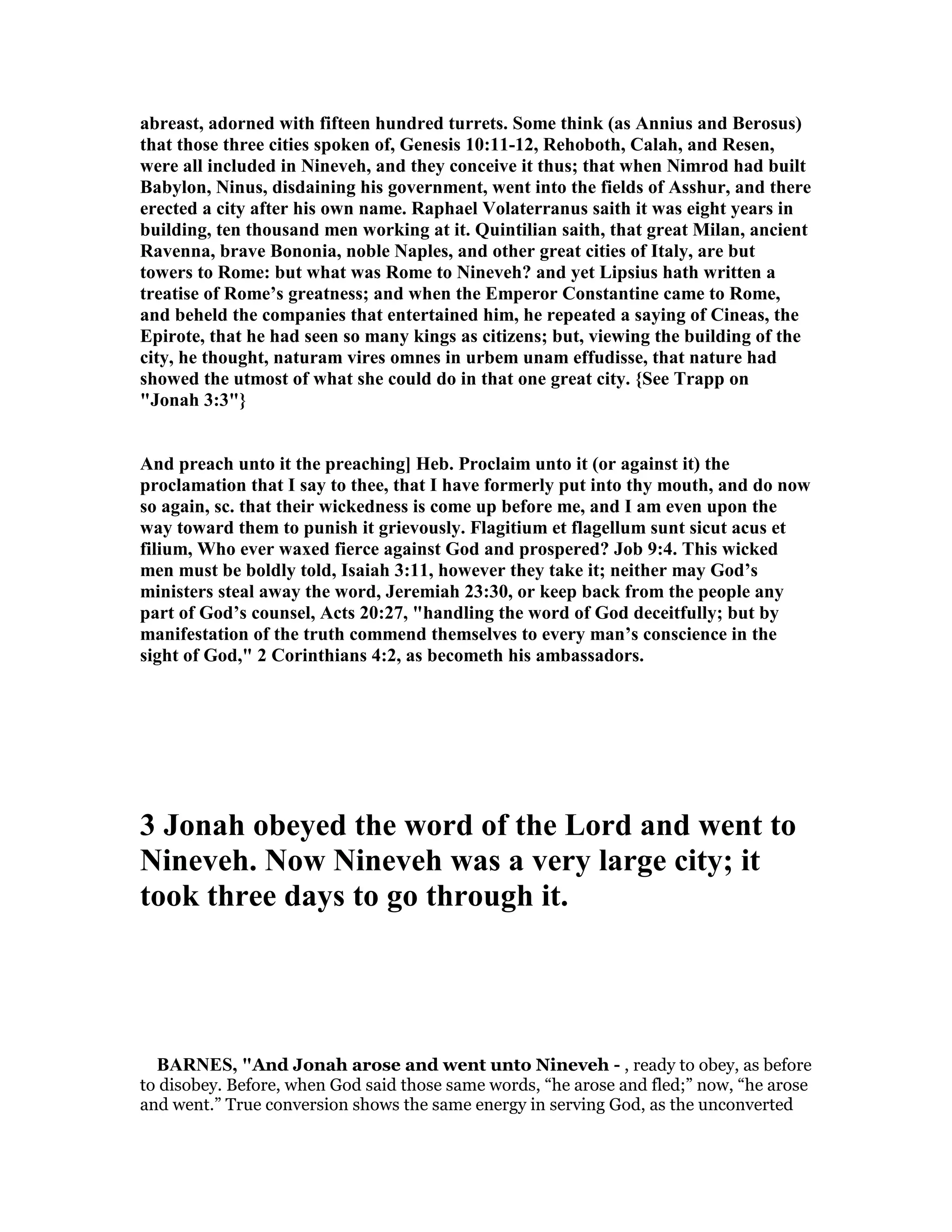 Jonah 3 commentary | PDF