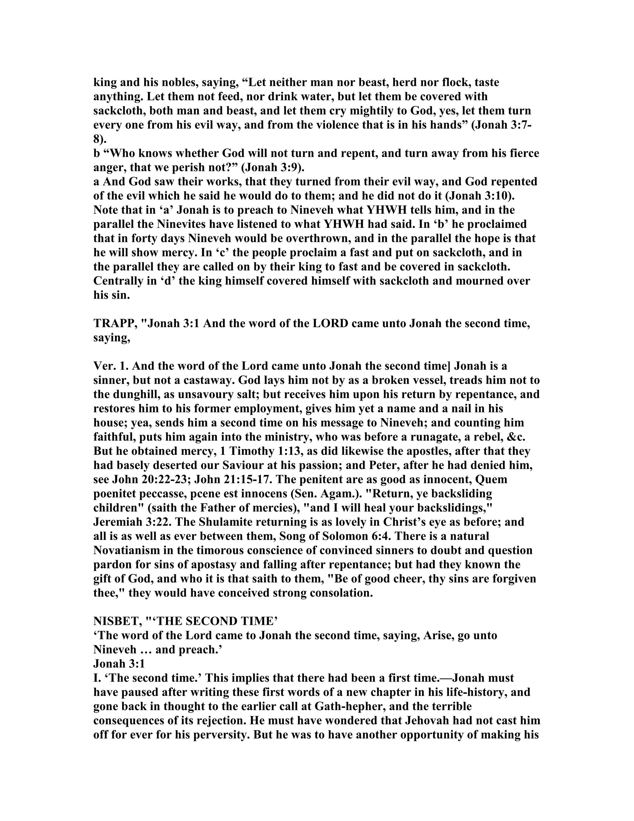 Jonah 3 commentary | PDF