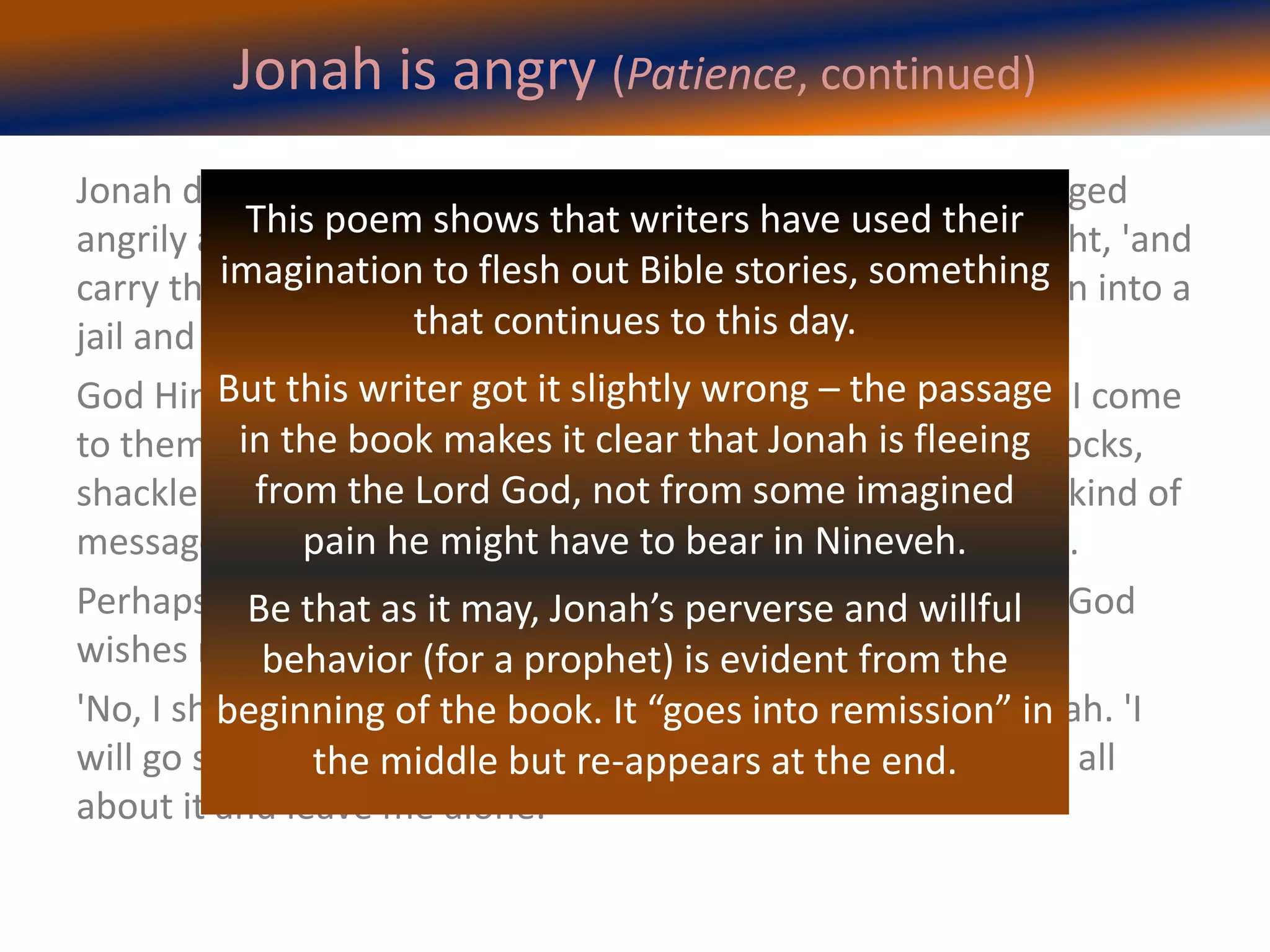 Jonah The Grumpy Prophet | PPT