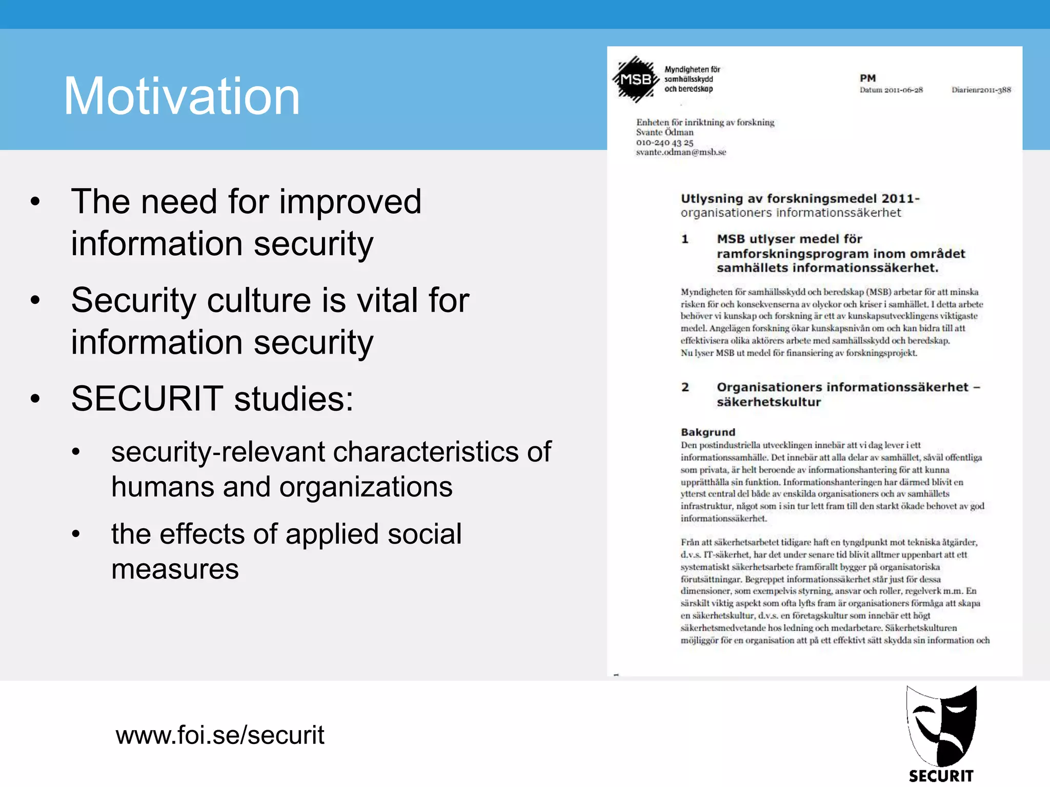 Jonas hallberg. securit | PPT