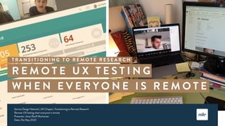 Jonas Rauff Mortensen - Remote ux-testing when everyone is remote | PPT