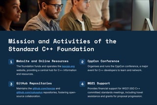 Jonathan De Vita - The Standard C++ Foundation Supporting the C++ Community | PDF