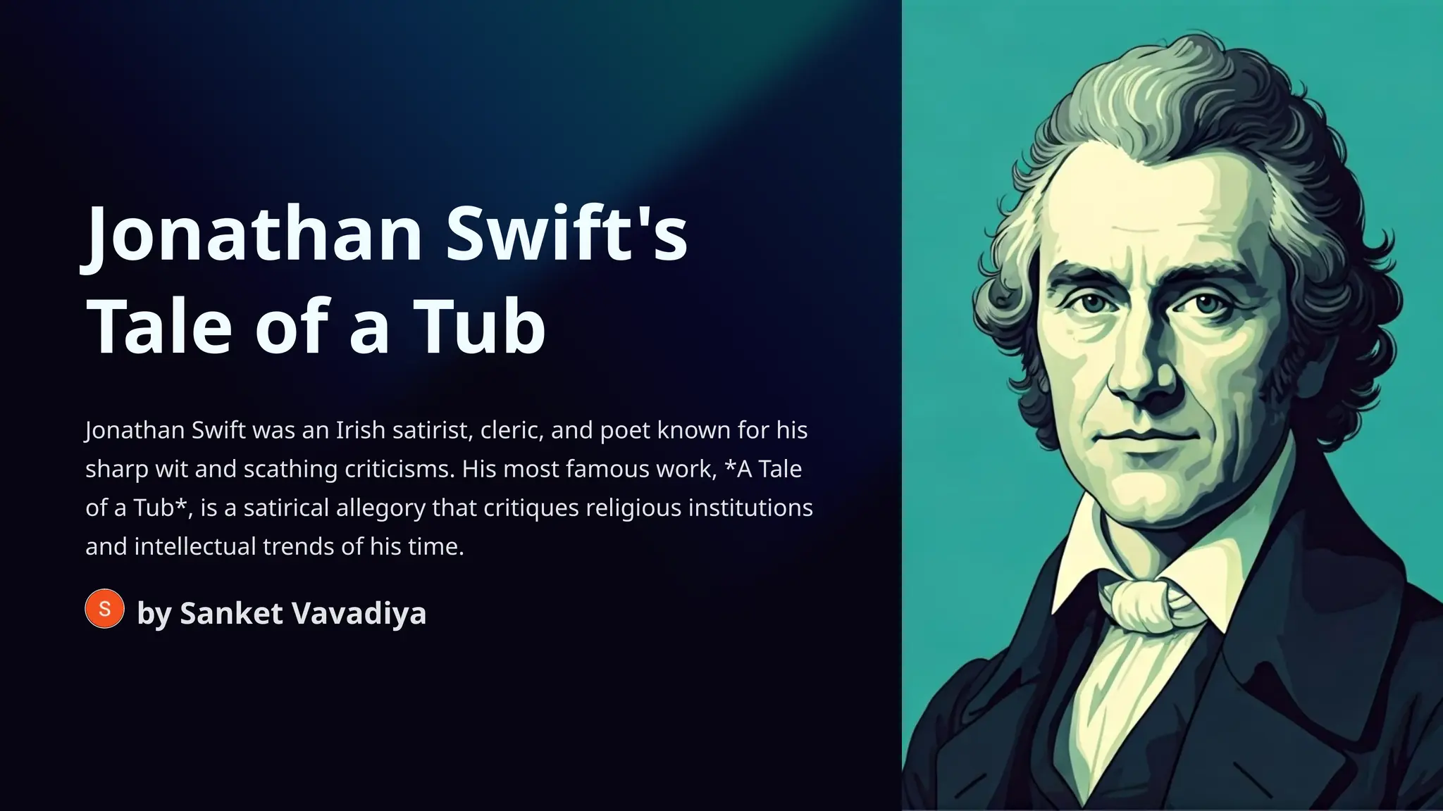 A tale of a Tub by Jonathan Swift. ppt. | PPT