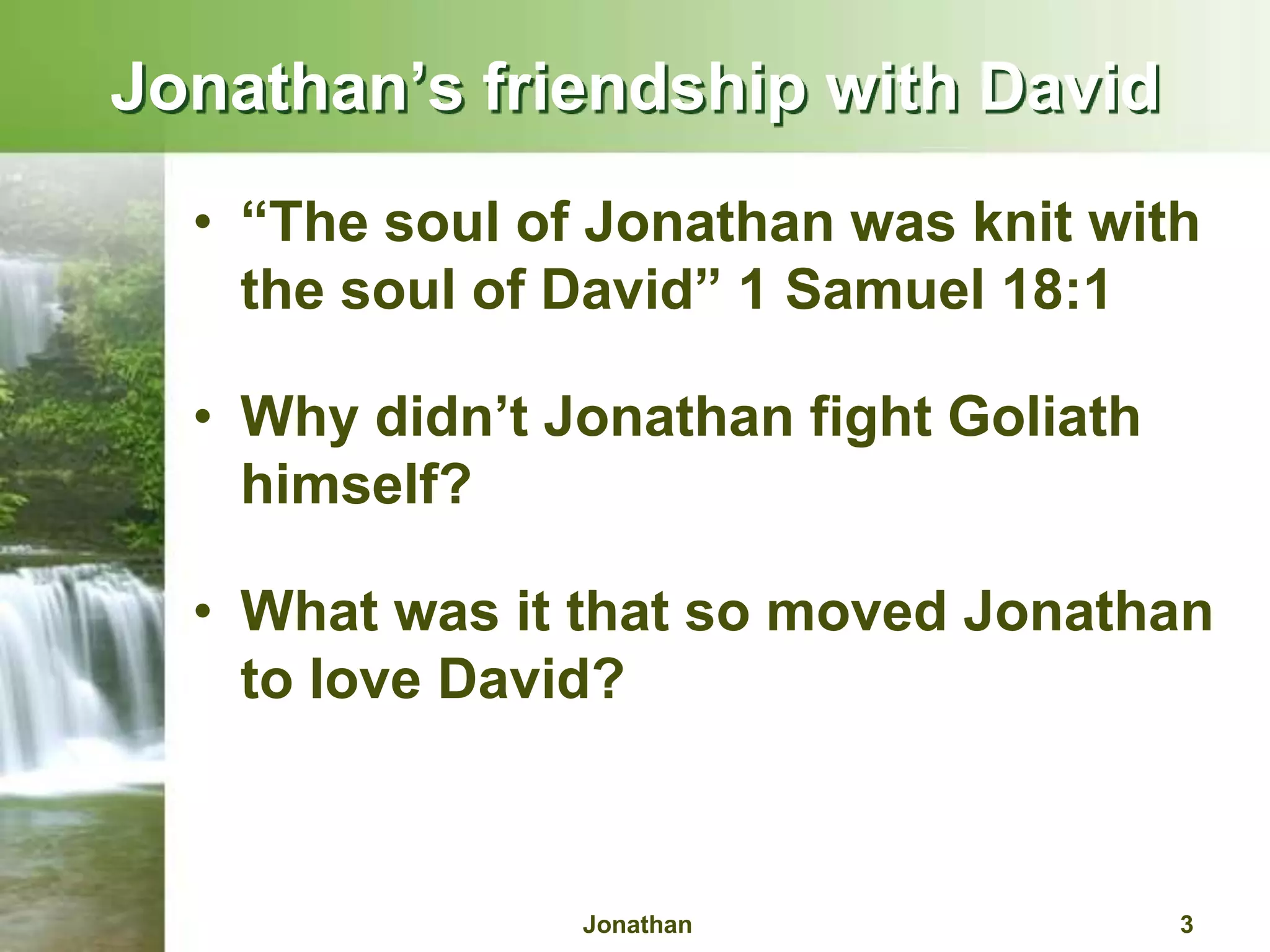 Jonathan – a character study | PPTX | Christianity | Religion ...