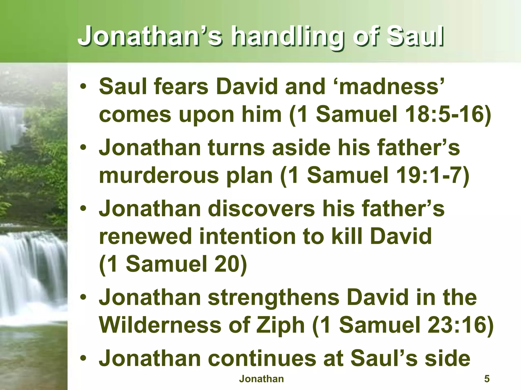 Jonathan – a character study | PPTX | Christianity | Religion ...