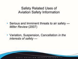 Jonathan Aleck, Associate Director of Aviation Safety, CASA | PPT ...