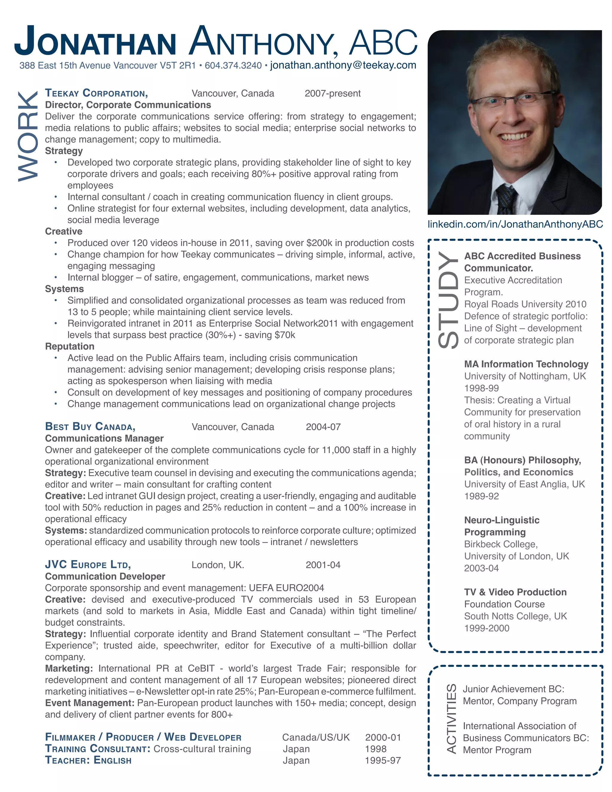 Jonathan Anthony Resume | PDF