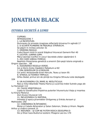 Jonathan Black-Istoria secreta a lumii | PDF