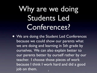 Student Led Conference - Jonathan | ZIP