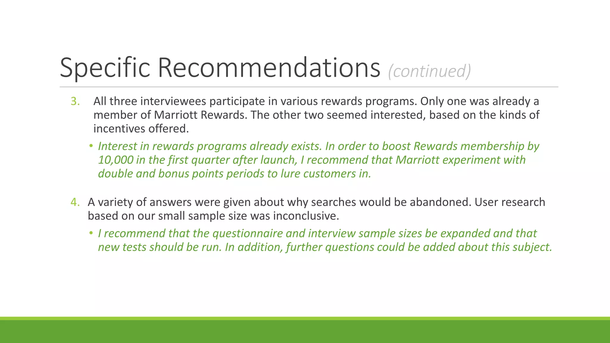 Marriott User Research Findings | PPTX