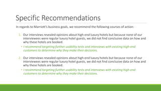 Marriott User Research Findings | PPTX