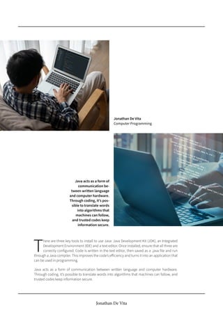 Jonathan De Vita | Coding with Programming Language Java | PDF