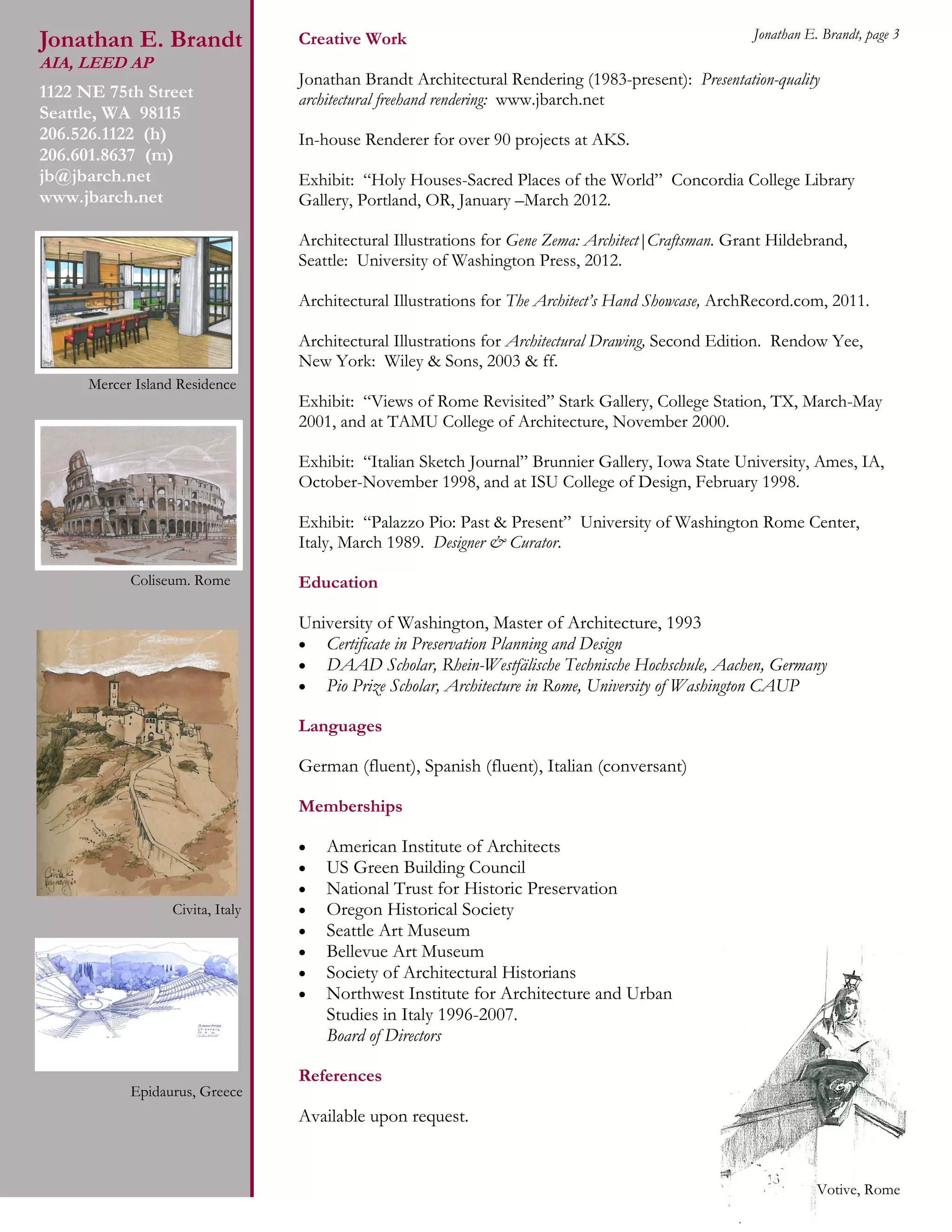 Jonathan e. brandt, aia, leed ap resume 2013 copy | PDF