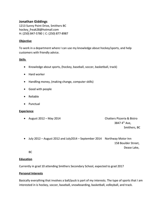 Jonathan giddings resume | PDF