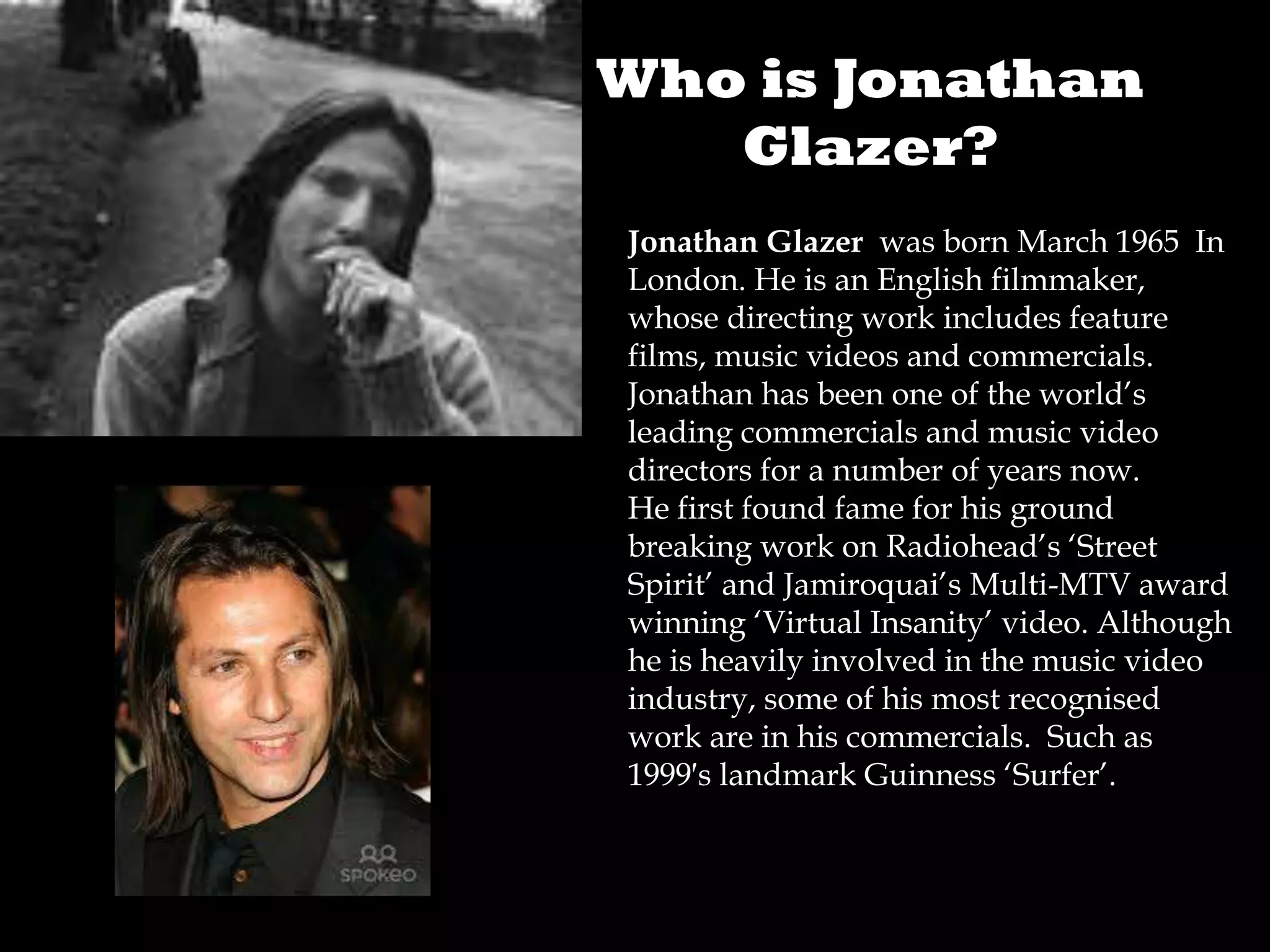 Jonathan glazer | PPT | Free Download
