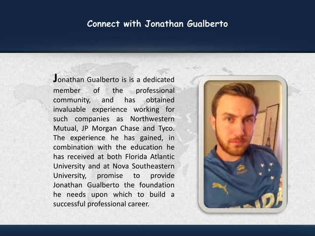 Jonathan Gualberto: IT Professional | PPT