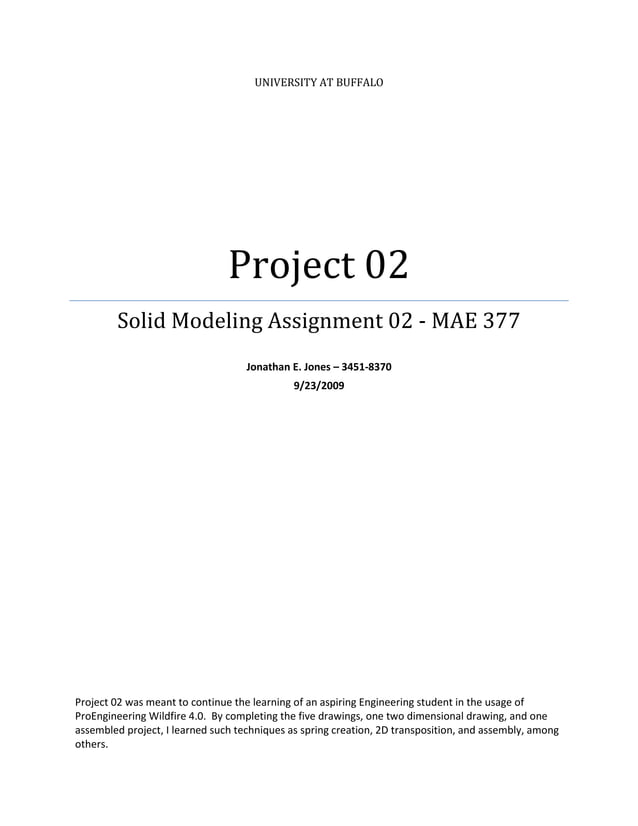 Jonathan Jones Mae377 Project02 | PDF