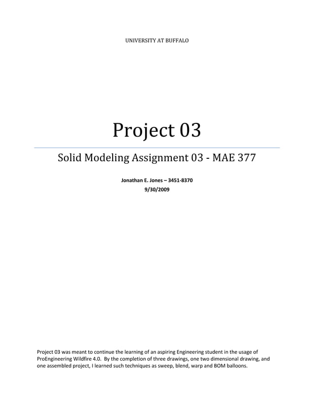 Jonathan Jones Mae377 Project03 | PDF