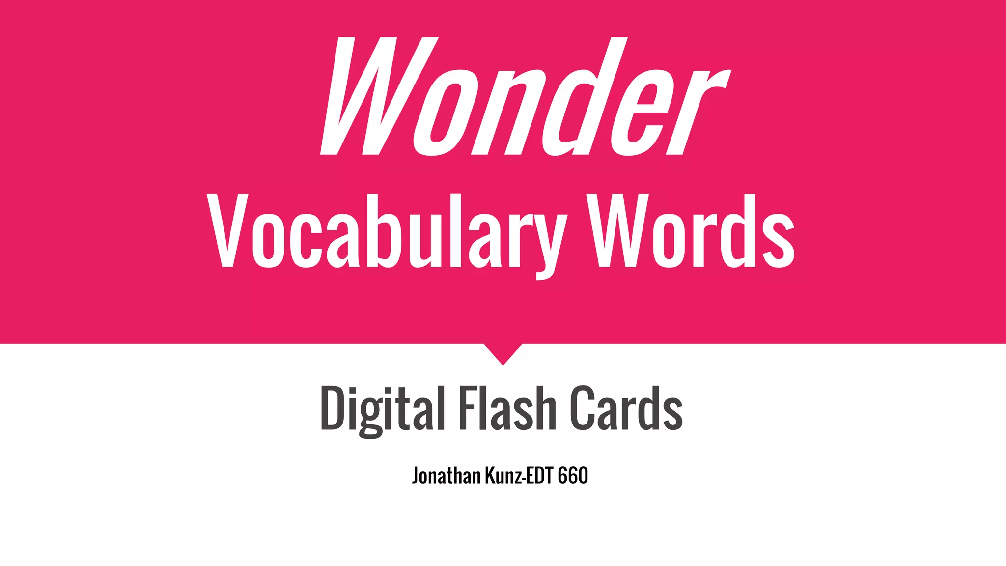 Wonder Vocabulary Flash Cards | PPTX