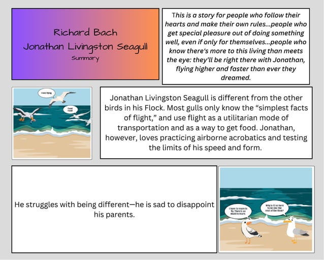 Jonathan Livingston Seagull Summary (1).pdf | Birdwatching | Hobbies ...