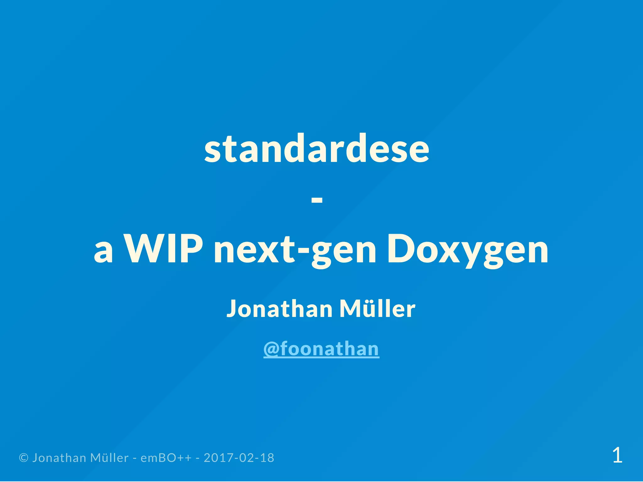 standardese - a WIP next-gen Doxygen | PDF