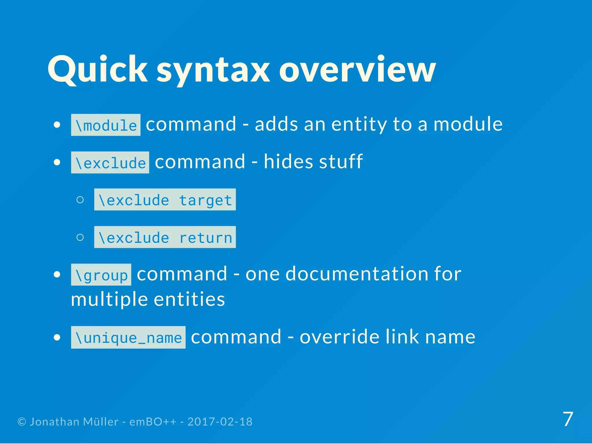 standardese - a WIP next-gen Doxygen | PDF