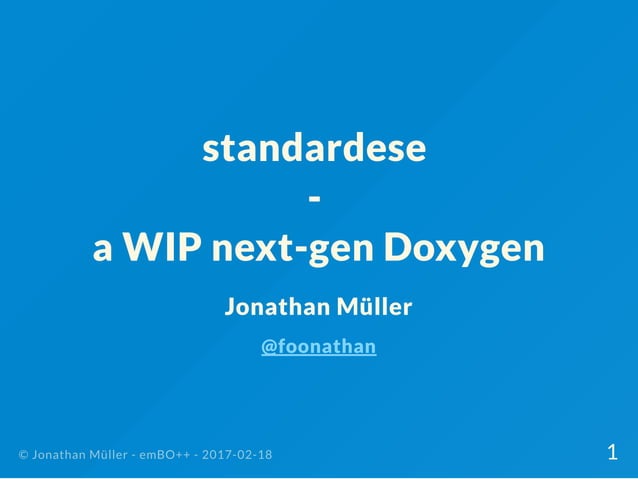standardese - a WIP next-gen Doxygen | PDF