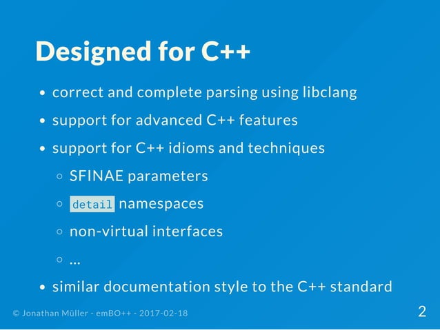standardese - a WIP next-gen Doxygen | PDF