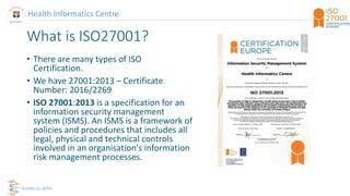 Certifying and Securing a Trusted Environment for Health Informatics ...