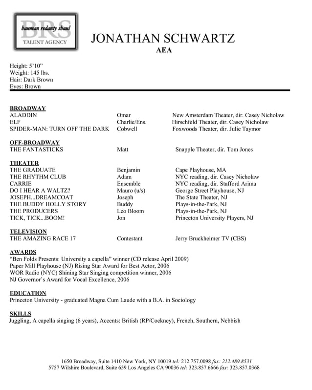 Jonathan Schwartz Resume | PDF