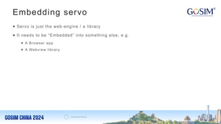 GOSIM 2024 - Porting Servo to OpenHarmony | PPTX