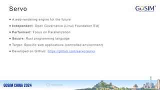 GOSIM 2024 - Porting Servo to OpenHarmony | PPTX
