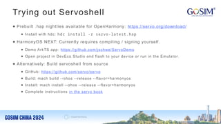 GOSIM 2024 - Porting Servo to OpenHarmony | PPTX