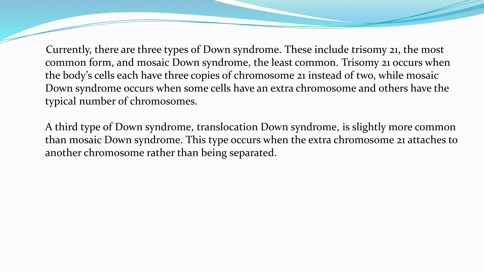 Types of Down Syndrome | PPTX