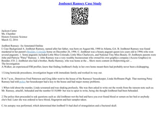 Jonbenet Ramsey Case | PPT