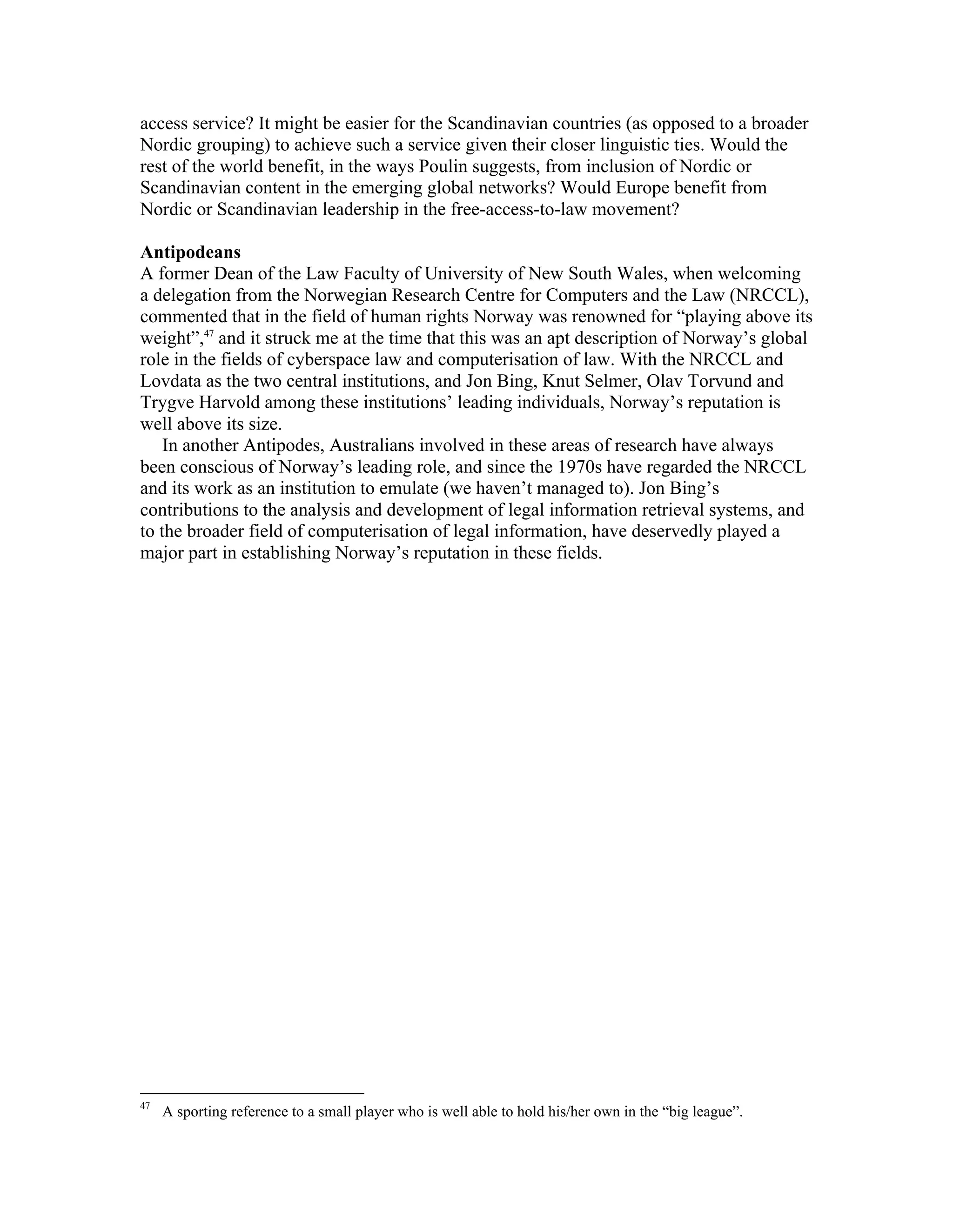 Jon Bing And The History Of Computerised Legal Research Some | PDF