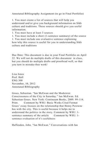 Jones 1Annotated Bibliography CriteriaExcellent .docx