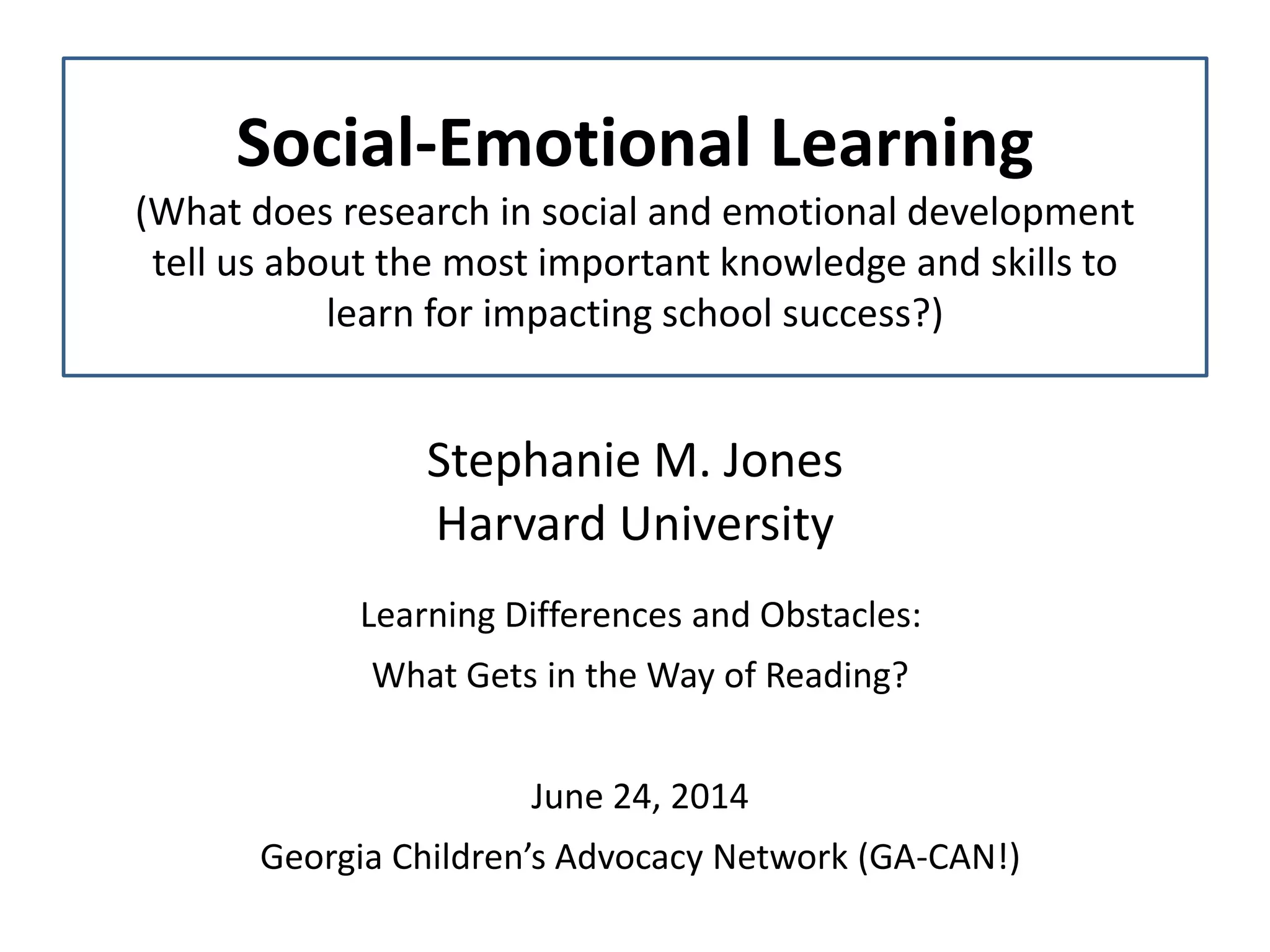 Social Emotional Learning | PPTX
