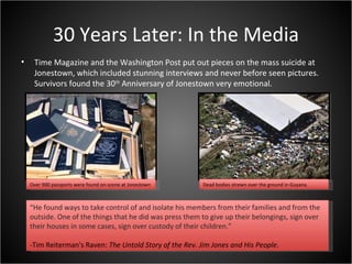 Jonestown: Perspectives On The 30th Anniversary | PPT