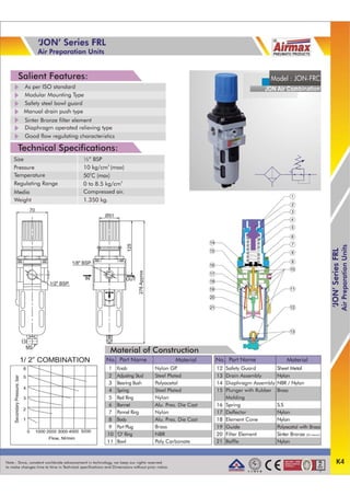 Jon Series FRL Air Preparation Unit | PDF