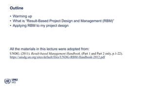 Result Based Project Design | PPT