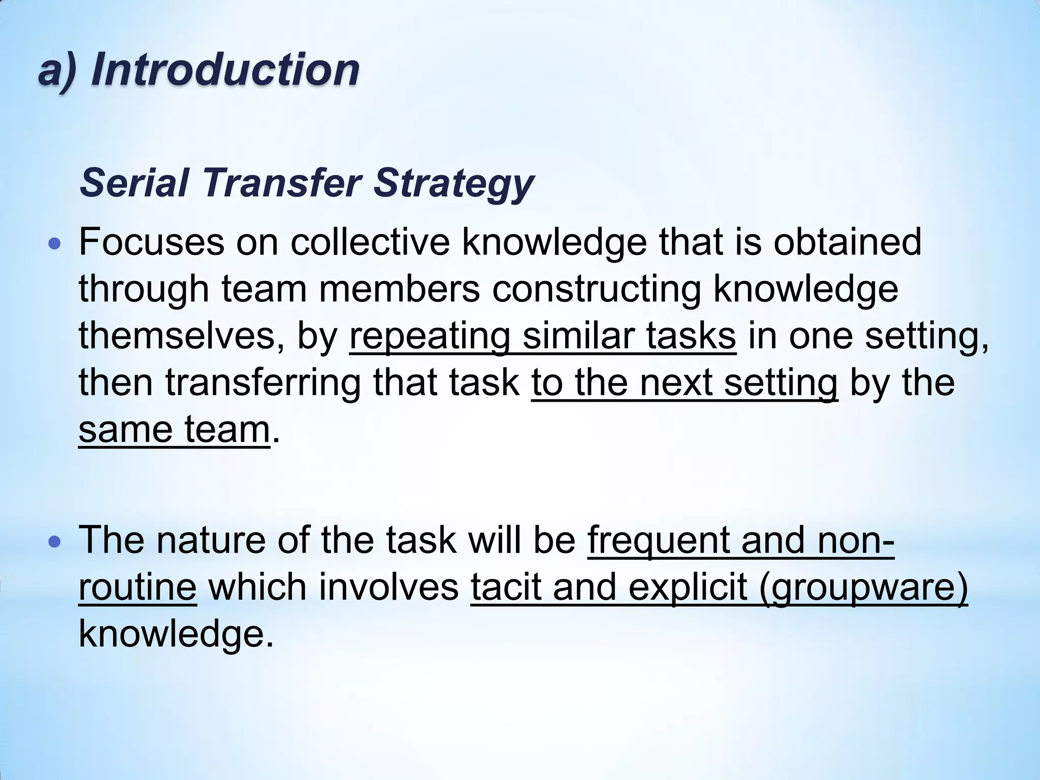 Knowledge Transfer Strategies: Serial Transfer | PDF